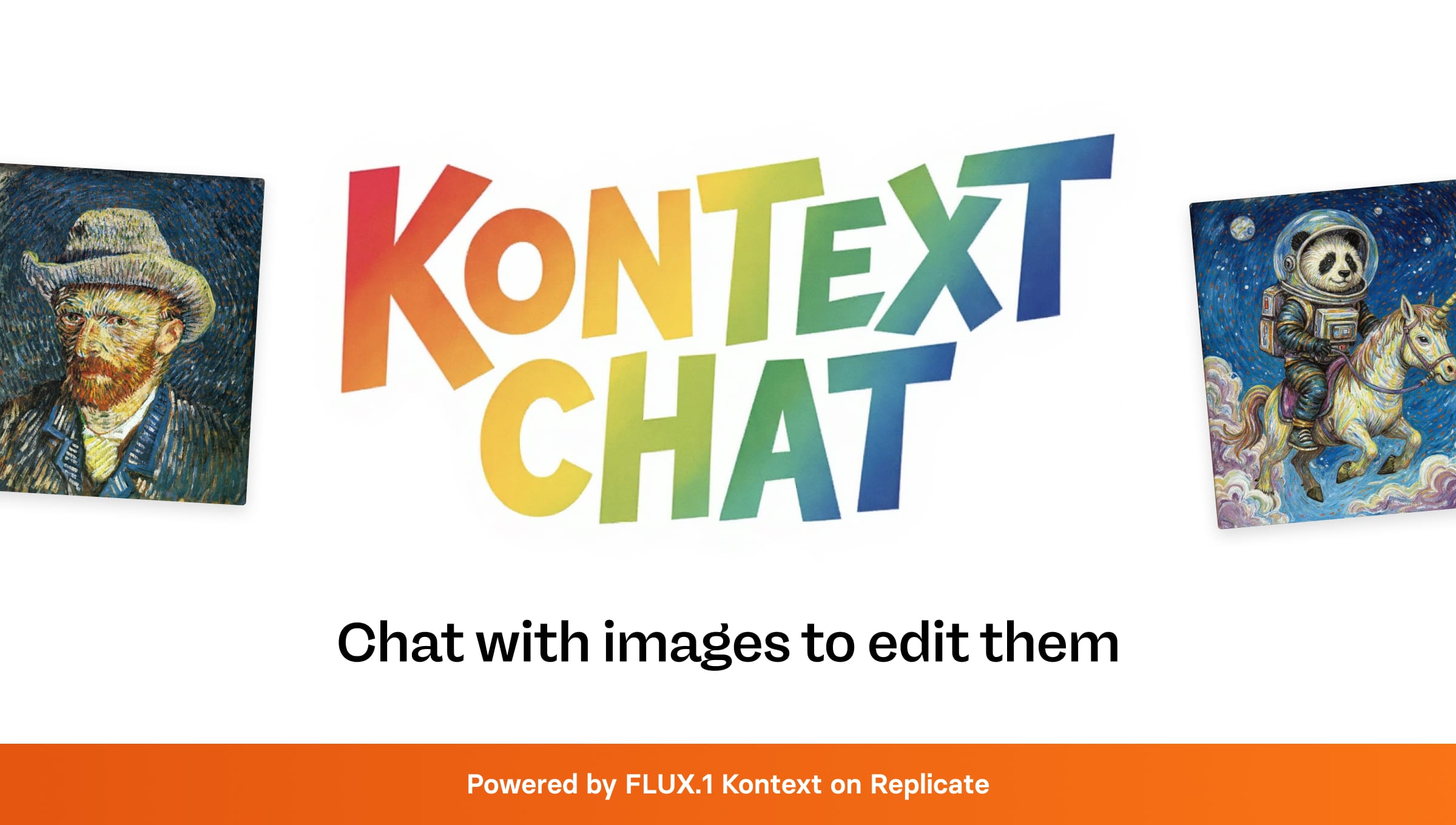 Kontext Chat - Chat with images to edit them, powered by FLUX.1 Kontext on Replicate